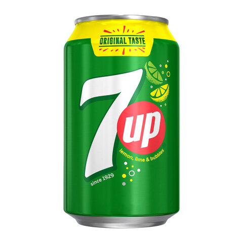Buy 7UP Carbonated Soft Drink Cans 330ml Online - Shop Beverages on ...