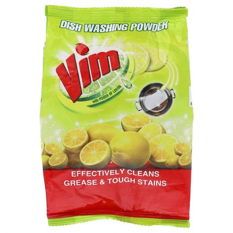 Vim Dishwashing Powder Polybag Lemon 400 gr