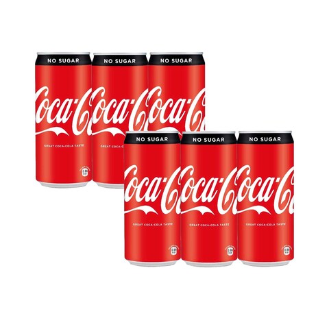 Coca Cola Carbonated Soft Drink 330ml Pack of 6 + Arwa Water 500ml pack of 6 price in UAE ...