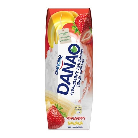 Danone Danao Strawberry And Banana Flavour Drink With Milk - 235ml ...