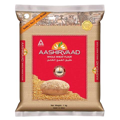 Aashirvaad Whole Wheat Flour 1kg price in Kuwait | Carrefour Kuwait ...
