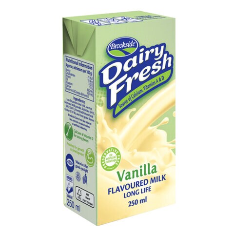 Buy Brookside Dairy Fresh Vanilla Flavoured Milk 250ml - Long Life ...