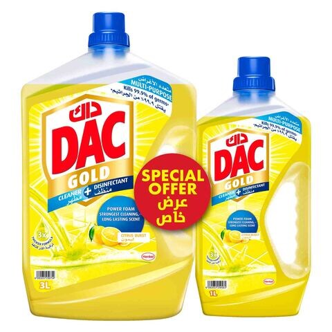 Dac Gold Multi-Purpose Disinfectant Liquid Cleaner Citrus 3L+1L price ...