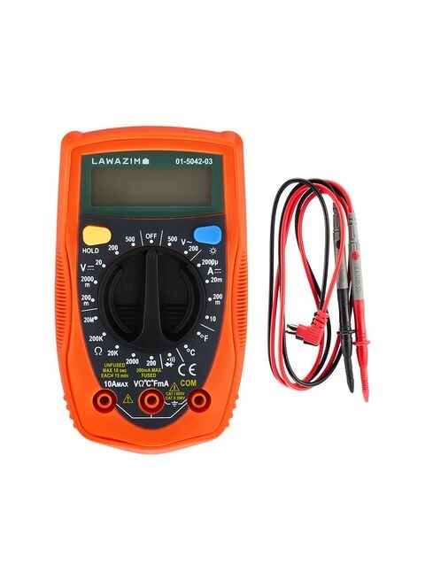 Lawazim Digital Multimeter With Dc Ac Voltmeter 0-1000V price in Saudi ...