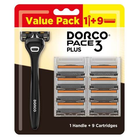 Dorco Pace 3 Plus Razor Cartridge Black 10 PCS price in UAE | Carrefour ...