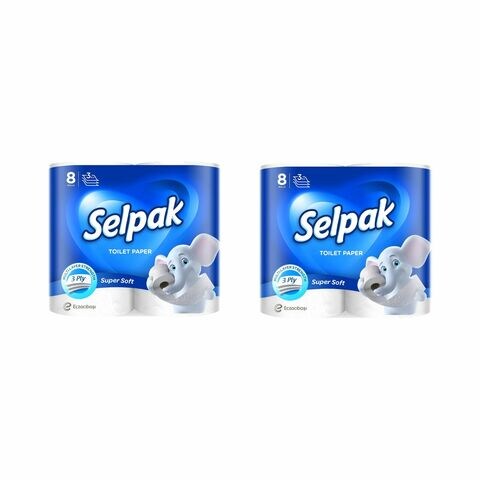 Selpak Super Soft Toilet Paper 140 Sheets x 3 Ply 16 Rolls price in UAE ...
