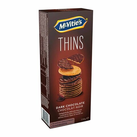 Mcvities Digestive Biscuit Thins with Dark Chocolate - 150 gm Online ...