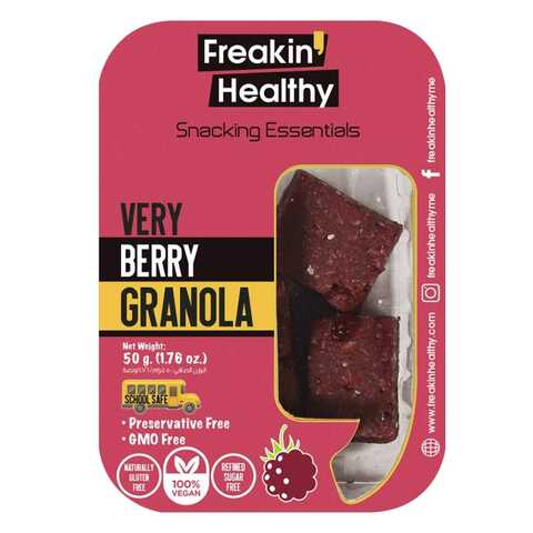 Freakin Healthy Very Berry Granola Bar 50g price in UAE | Carrefour UAE ...