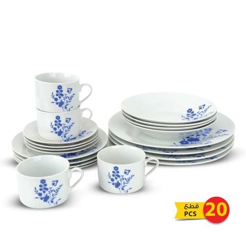Porcelain dinner set 20 pieces price in Saudi Arabia | Carrefour Saudi ...