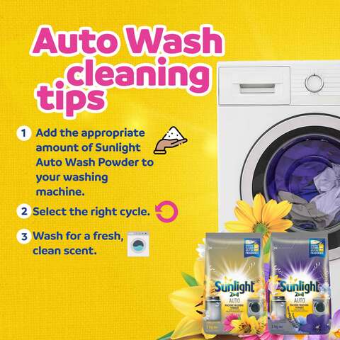 Buy Sunlight 2 In 1 Yellow Auto Machine Washing Powder 3Kg Online ...