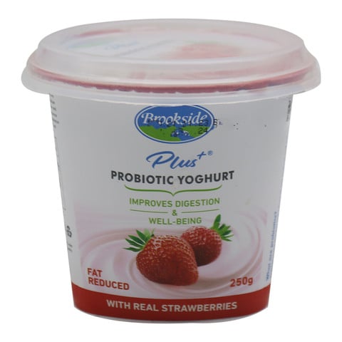 Buy Brookside Real Strawberry Probiotic Yoghurt 250g Online - Carrefour ...