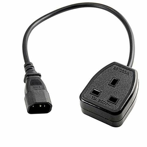 Buy 0.3m UK Power Adaptor Cord IEC C14 Male Plug to UK 3Pin Female ...