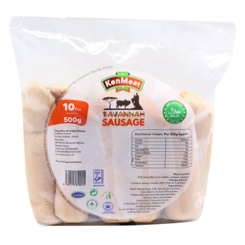 Buy Kenmeat Savannah Sausages 500g (10 Pieces) Online - Carrefour Kenya