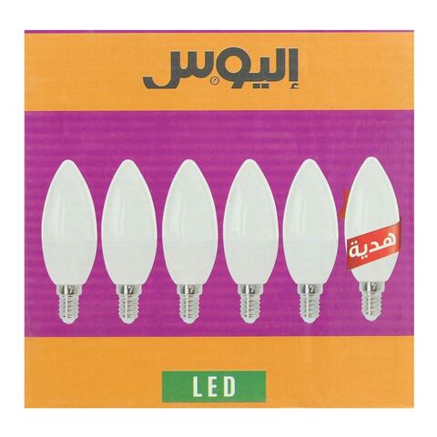 Elios LED Candle- 5 Watt- 6 Pieces - Milky Warm Online | Carrefour Egypt