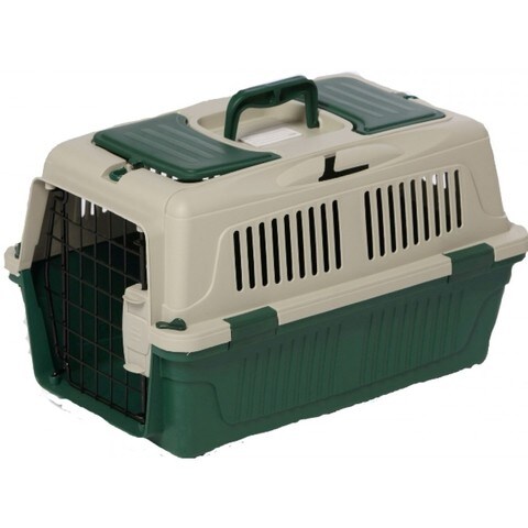 Nutra Pet Dog Cat Carrier Box Closed Top Dark Green L63cmsx W41cmsx ...