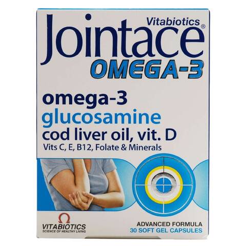 Buy Vitabiotics Jointace Omega-3 Glucosamine Soft Gel Supplements 30 ...