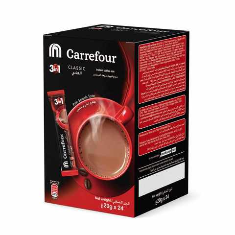 Carrefour 3-In-1 Classic Instant Coffee 20g Pack of 24 price in UAE ...