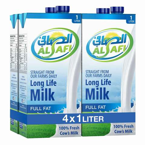 Al Safi Full Fat UHT Milk 1L Pack of 4 price in UAE | Carrefour UAE ...