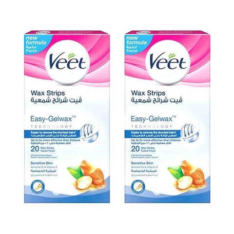 Veet Cold Wax Strips Green 20 countx2 price in UAE | Carrefour UAE ...
