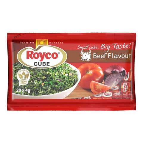 Royco Fortified Beef Cubes, For nutritious meals full of flavour, 4g x 28