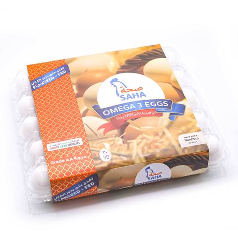 Saha Omega 3 Eggs Medium Feed On Flaseeds 30 Eggs price in Saudi Arabia ...