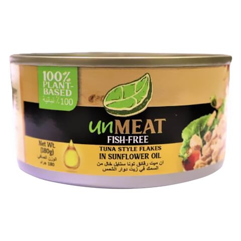 Unmeat Fish-Free Tuna Style Flakes In Sunflower Oil 180g price in UAE ...