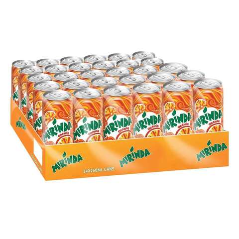 Mirinda Orange Soda Can 250 ml X 30 Pieces price in Kuwait | Carrefour ...