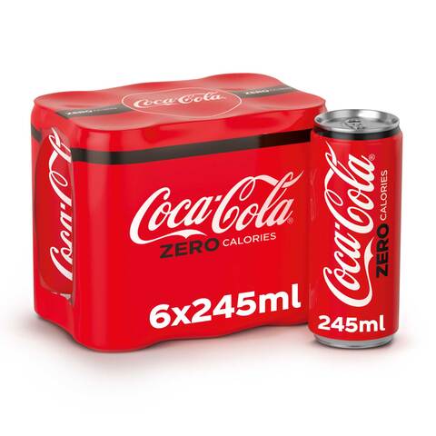 Coca-Cola Zero Calories Carbonated Soft Drink 245ml Pack of 6 price in UAE | Carrefour UAE ...