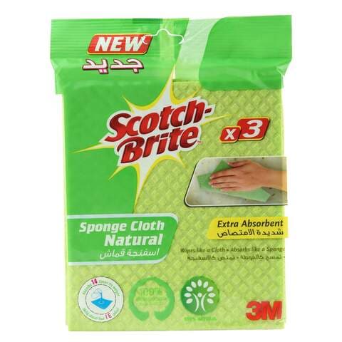 Scotch-Brite Multi-Purpose Sponge Cloth - Natural kitchen sponge that ...