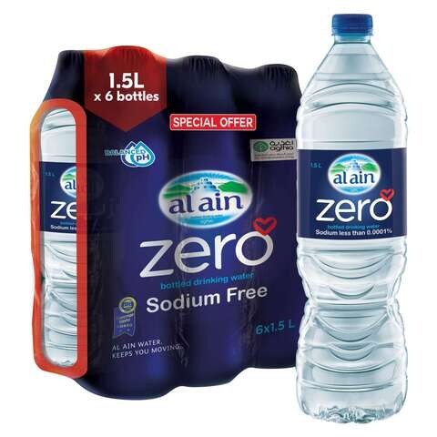Al Ain Zero Drinking Sodium Free Water 1.5L Pack of 6 price in UAE ...