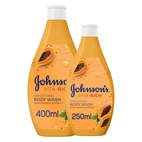 Johnsons Body Care Smoothing Body Wash 400ml+250ml price in UAE ...