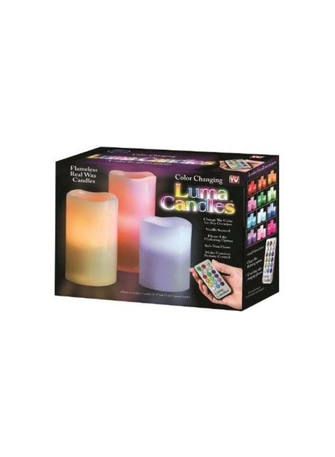 Luma 3-Piece Remote Controlled Led Candle Orange/Blue/Purple price in ...