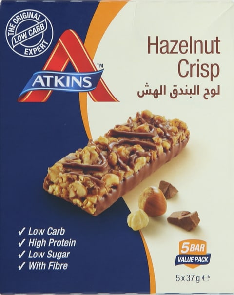 Atkins Hazelnut Crisps 37g x Pack of 5 price in UAE | Carrefour UAE ...