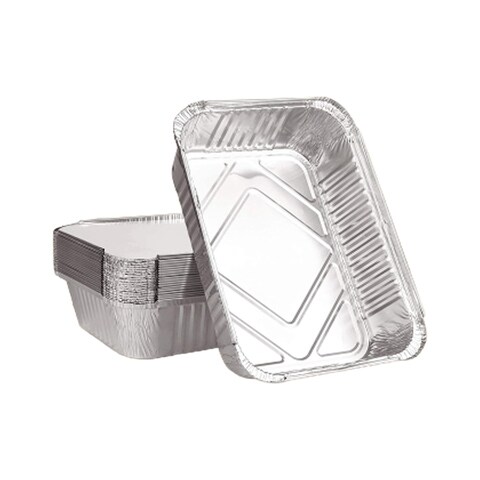 Aluminium Rectangle Containers 1900ml With Lids Heavy Duty Aluminum ...