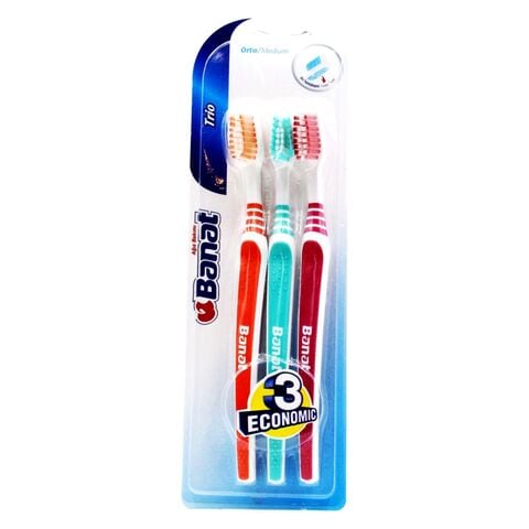 Banat trio toothbrush orta medium 3 pieces price in Saudi Arabia ...