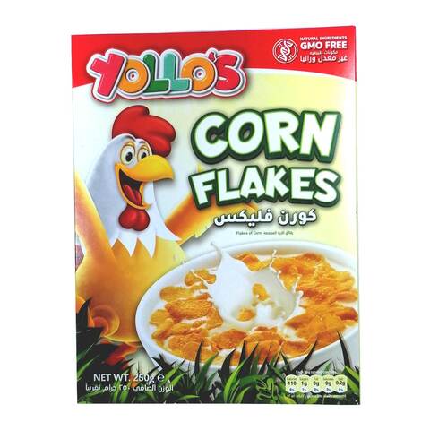 Yollo's Corn Flakes Plain - 250 GM Online | Carrefour Egypt