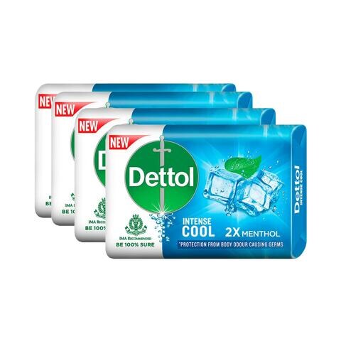 Dettol Intense Cool Body Soap Blue 165g Pack of 4 price in UAE ...