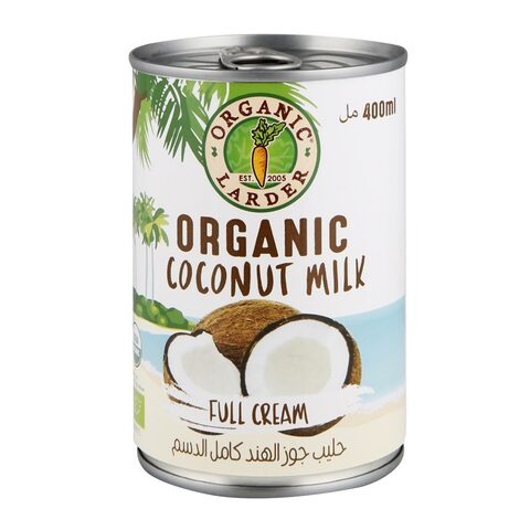 Organic Larder Organic Coconut Milk Full Cream 400ml price in Saudi ...