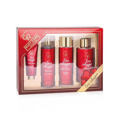 GOLDEN ROSE LOVE WHISPER BODY CARE COLLECTION SET (BODY LOTION ,SHOWER ...
