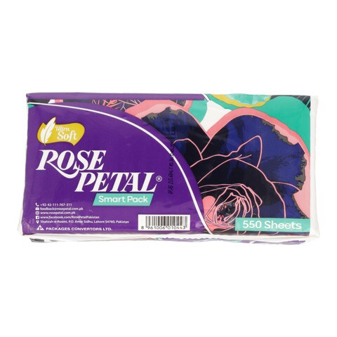Rose Petal Ultra Soft Smart Pack 550 Sheets