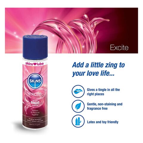 Buy Skins Excite Tingling Sensation Water Based Lubricant 130ml Online - Carrefour Kenya