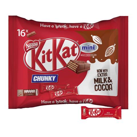 Kitkat 2 Finger Chunky Mini Milk Chocolate Wafers Bag 250g price in ...