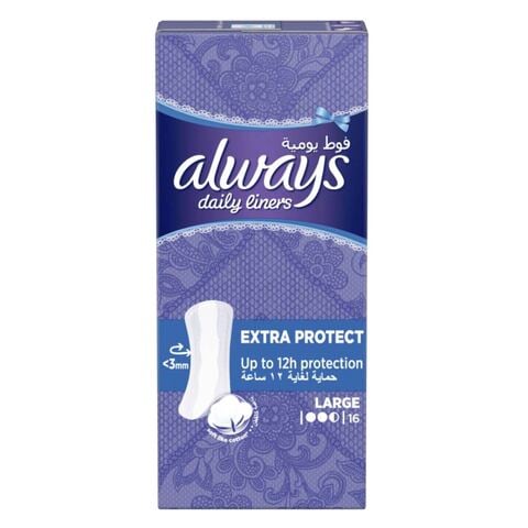 Always Extra Protect Panty Liners, Large - 16 Pads price in Kuwait ...