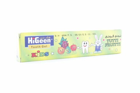 HIGEEN KIDS TUTTI FRUITTI TOOTH GEL 60G price in Kuwait | Carrefour ...