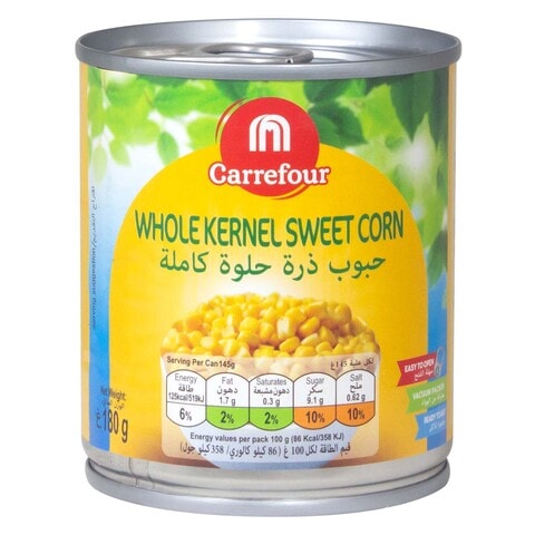 Carrefour Whole Kernel Sweet Corn 180g price in UAE | Carrefour UAE ...