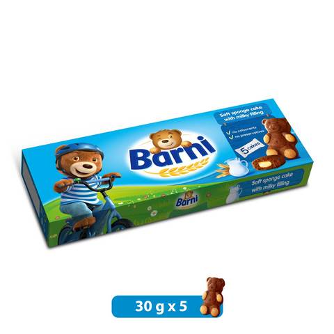 Barni Milk Cake 30 g x 4 + 1 Free price in Saudi Arabia | Carrefour ...