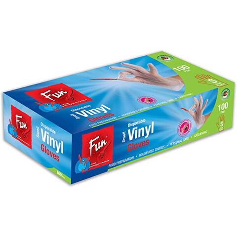 Fun Disposable Vinyl Gloves Small Clear 100PCS price in UAE | Carrefour ...