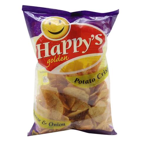 Buy Happy's Golden Cheese And Onion Potato Crisps 50g Online ...
