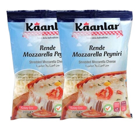 KAANLAR SHREDDED MOZZARELLA CHEESE 200GX2 price in Kuwait | Carrefour ...
