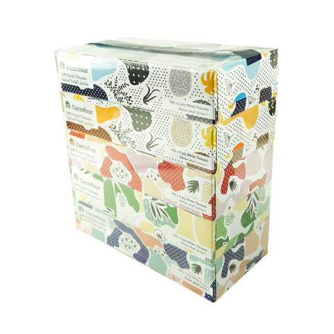 Carrefour soft facial tissues 100 x 2 ply white tissues 5 pack price in ...